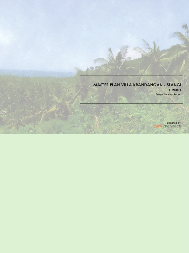 Master Plan for Villa Stangi, Lombok | PDF | Hospitality Industry | Tourism