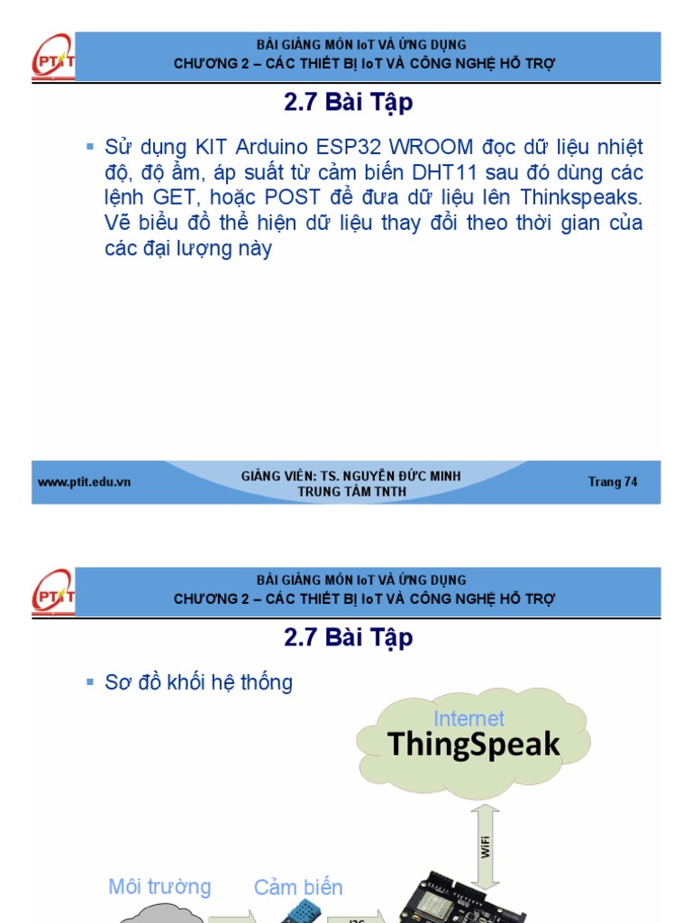 2.7 Bài Tập: Chương 2 - Các Thiết Bị Iot Và Công Nghệ Hỗ Trợ | PDF