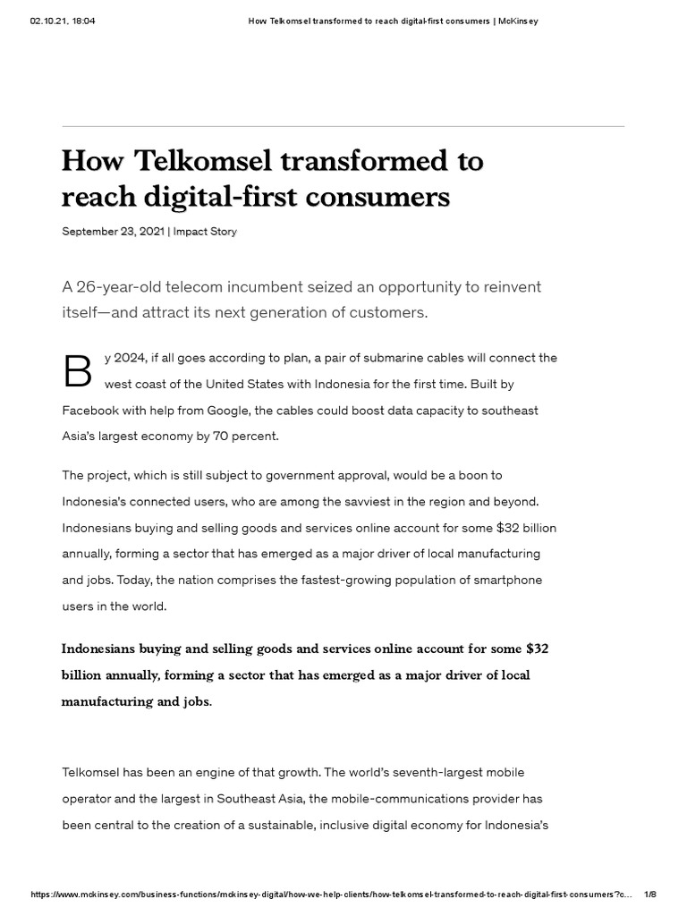 How Telkomsel Transformed To Reach Digital-First Consumers - McKinsey ...