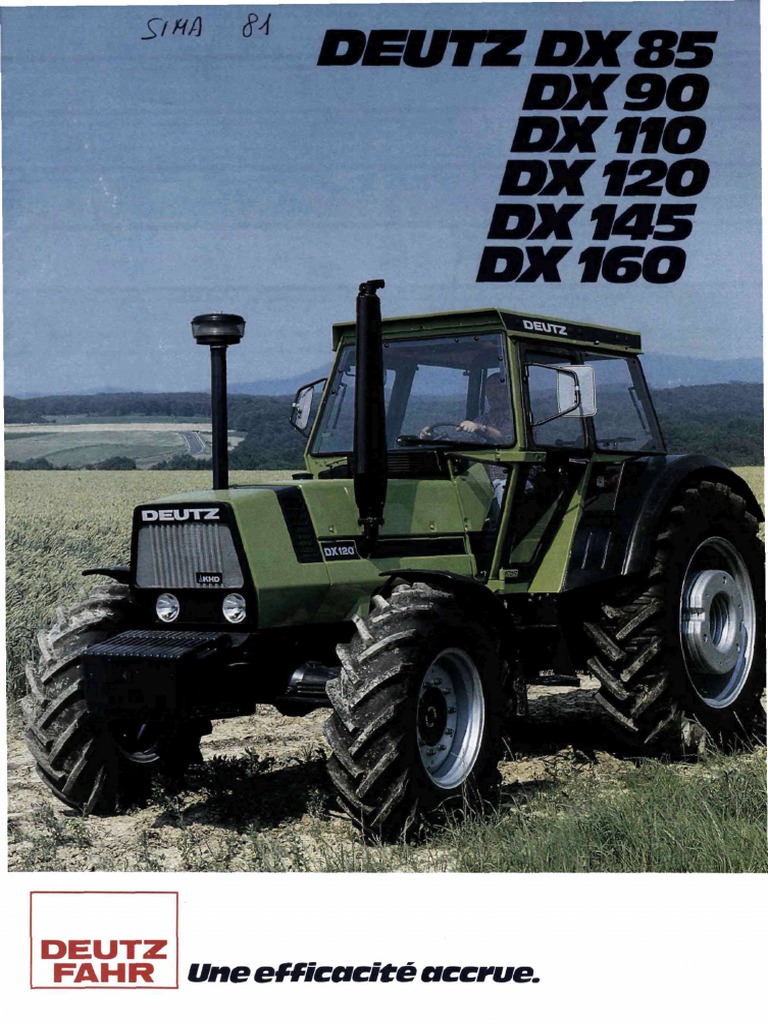 Tracteurs DEUTZ DX : Performance et Fiabilité | PDF | Véhicules ...