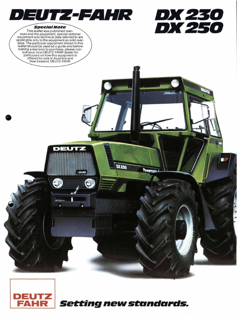 Deutz DX 230, DX 250 (1982) | PDF | Tractor | Manual Transmission