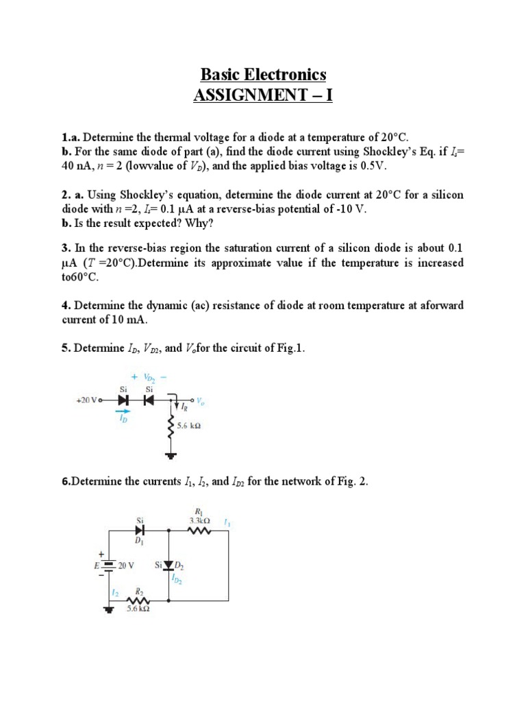 BEC - ASSIGNMENT I and II | PDF | Bipolar Junction Transistor | Manufactured Goods