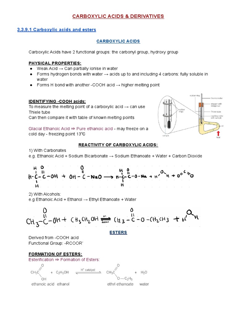 Carboxylic Acids & Derivatives | PDF | Ester | Carboxylic Acid