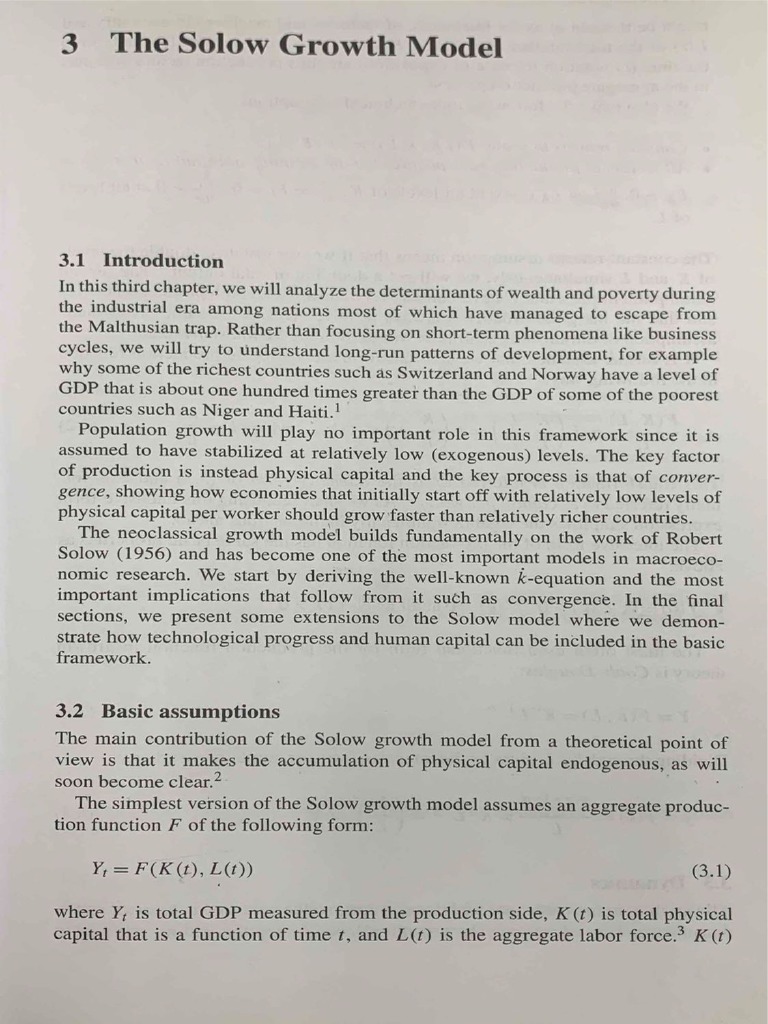 Solow Growth Model | PDF