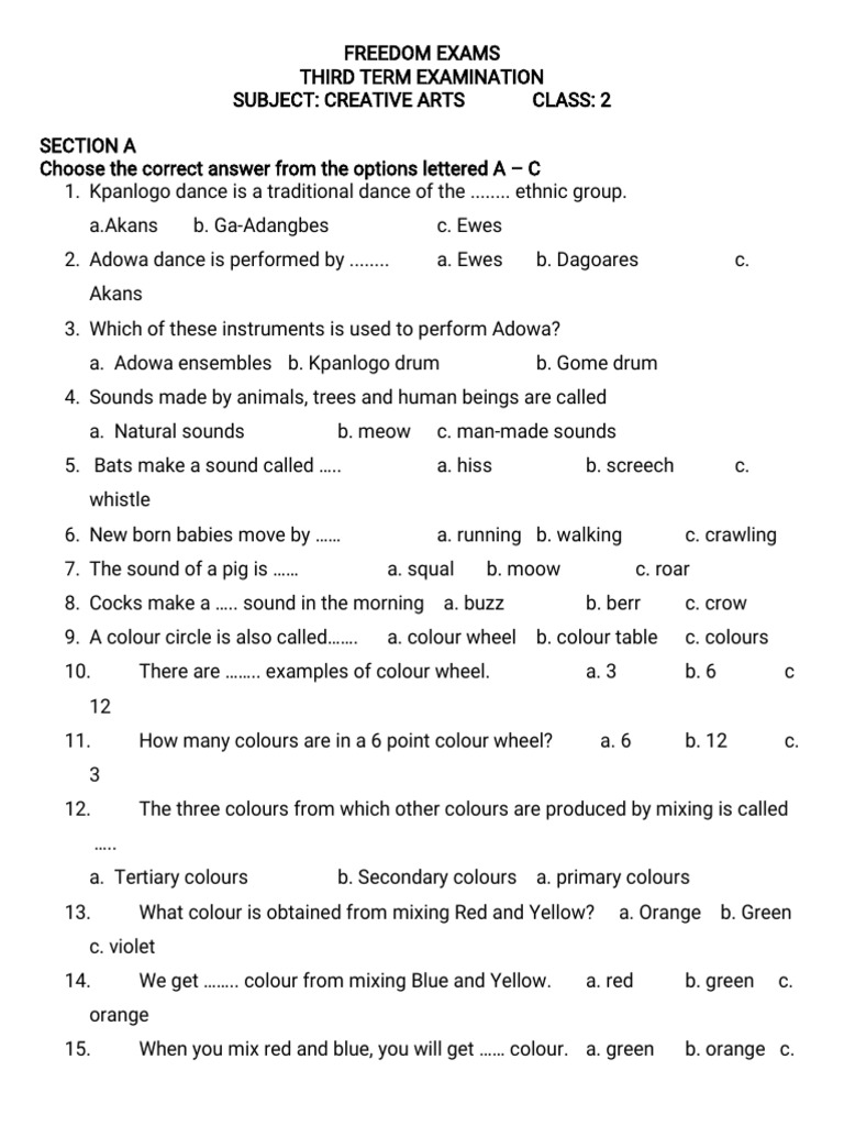 Term 3 B2 Creative Arts | PDF