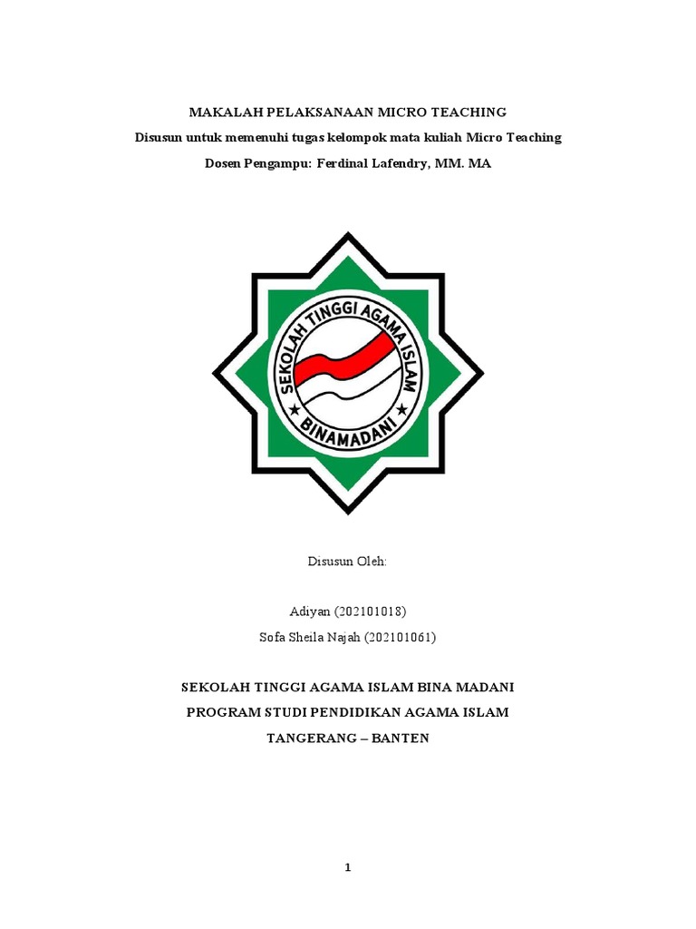 Makalah Micro Teaching Kelompok 2 | PDF