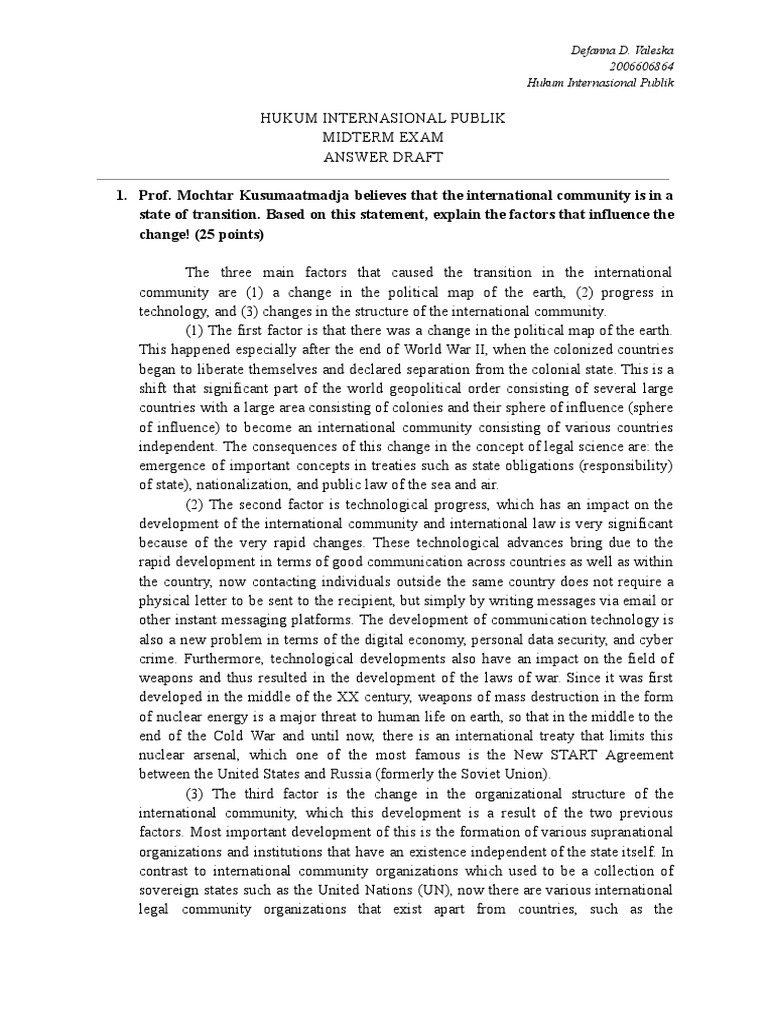Answer Draft Download Free Pdf Natural Law International Law