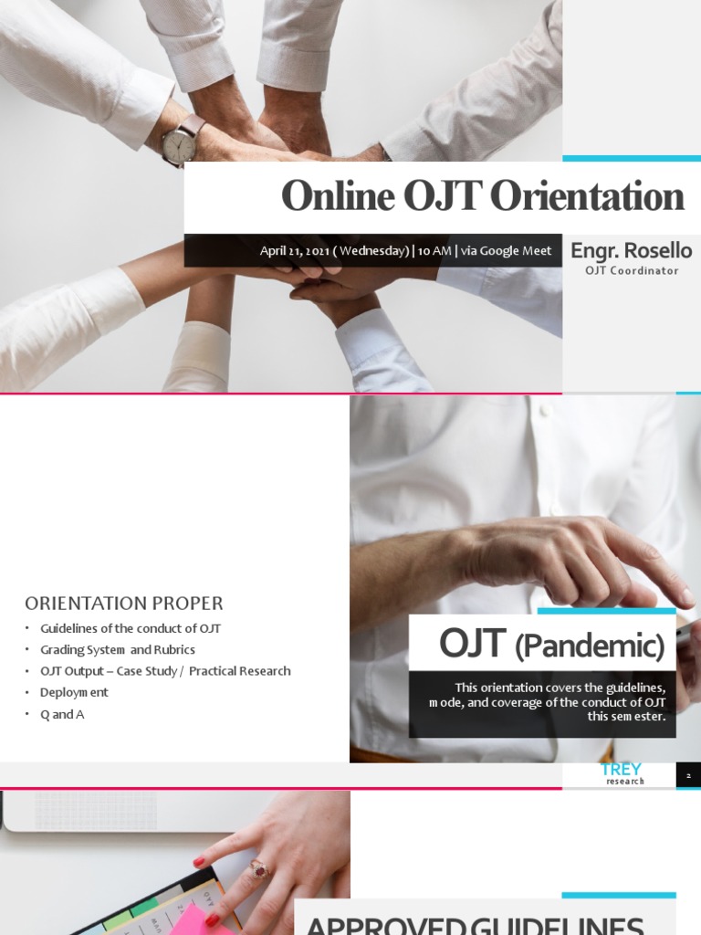 Online OJT Orientation | PDF | Academic Term | Cognition