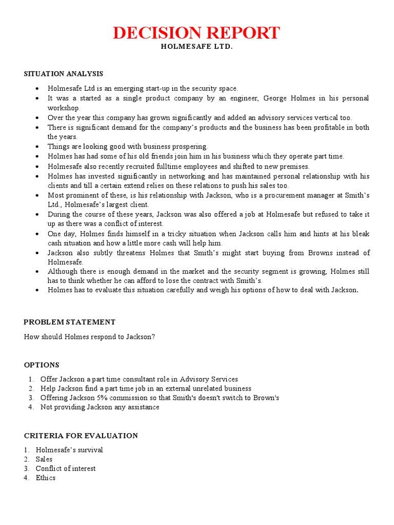 B. Comm. Decision Report 1 | PDF | Conflict Of Interest | Economies