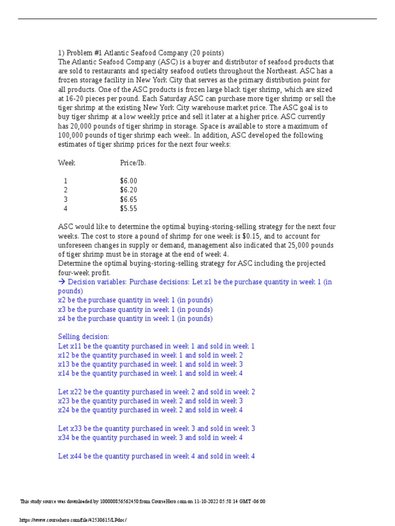 LP 2 | PDF | Prices | Inventory