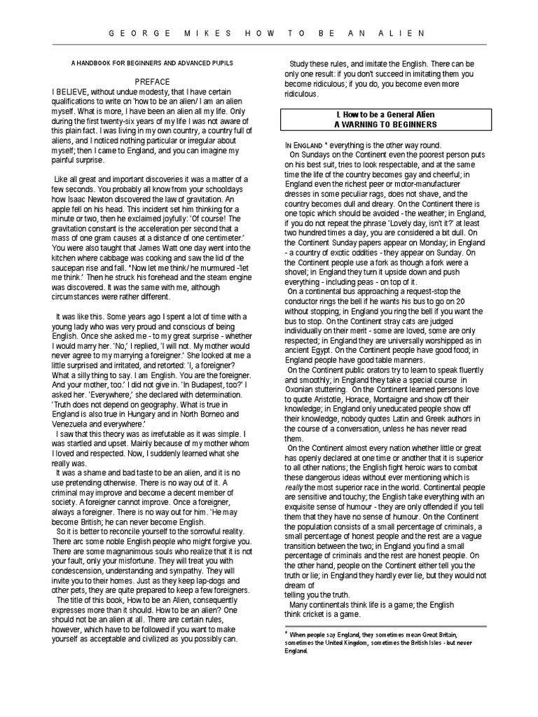 Mikes - Samples From How Ato Be An Alien | PDF