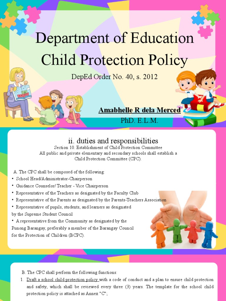 Child Protection Policy - Report | PDF | Violence | Bullying