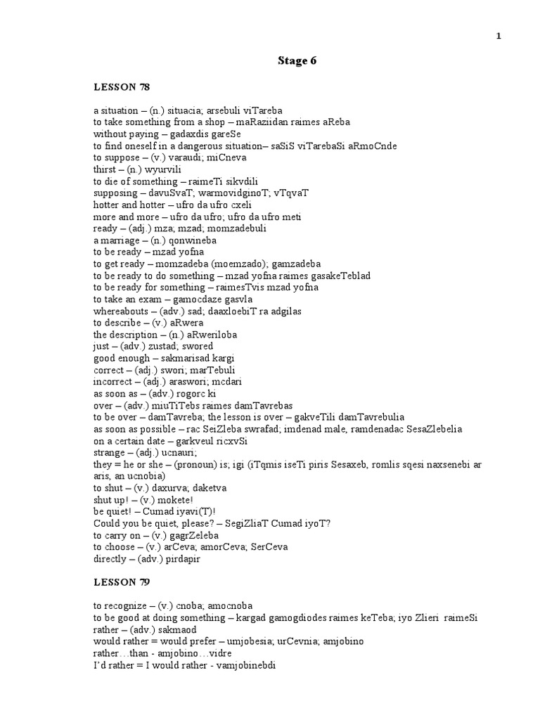 6 Stage + | PDF | Grammar | Syntax