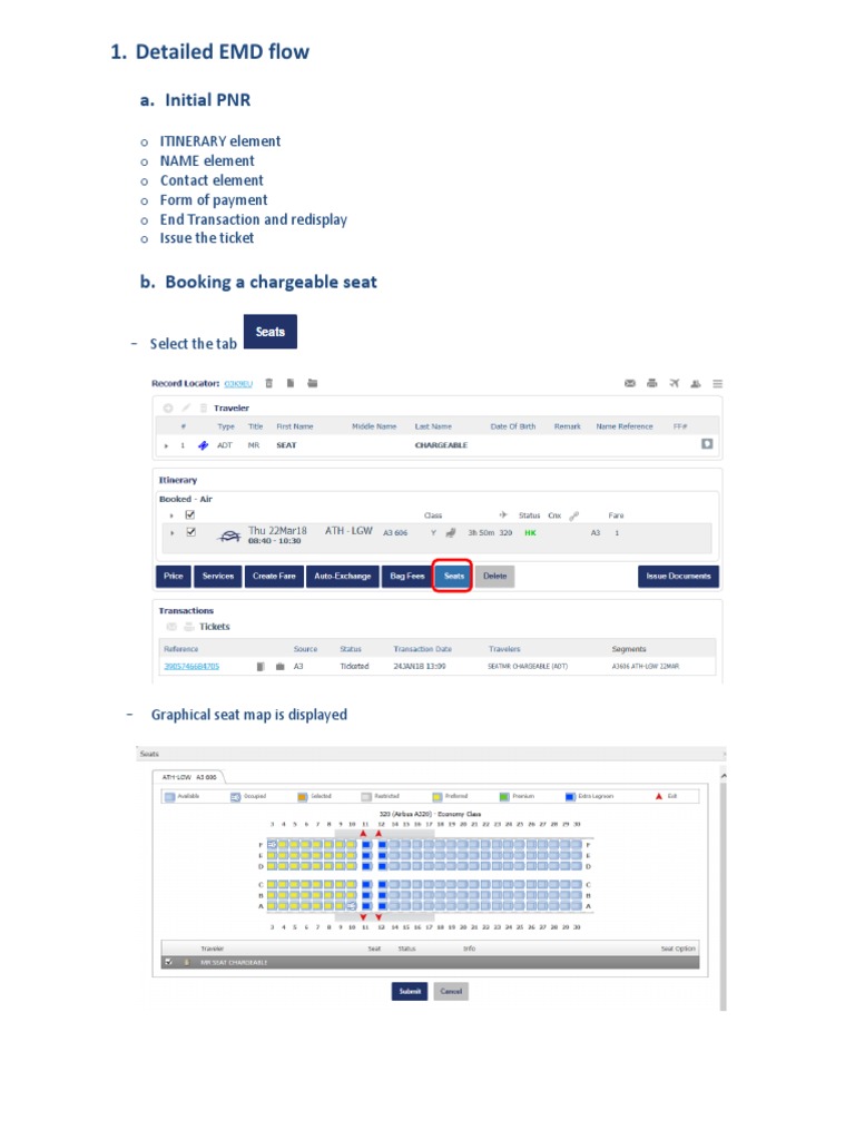 Request and Issuance of Prepaid Seat EMD | PDF