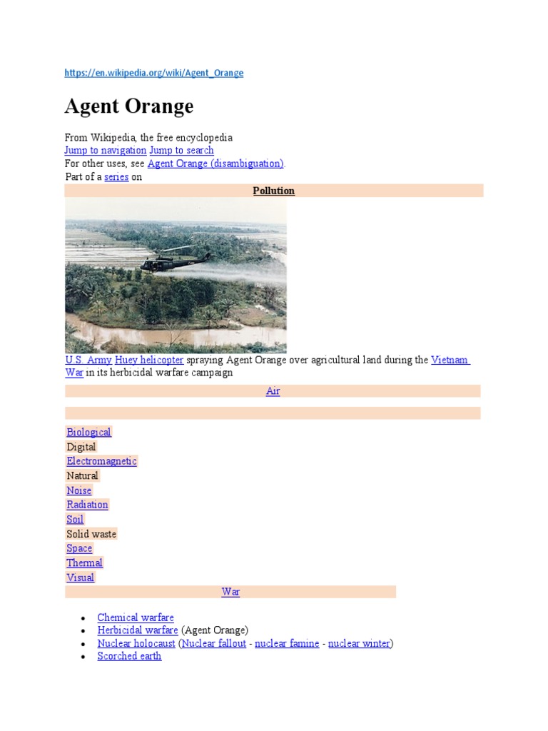 Agent Orange | PDF | Agent Orange