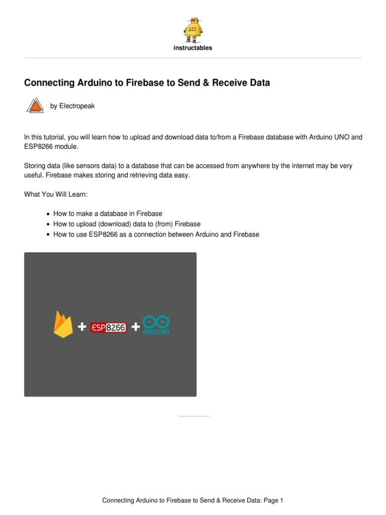 Connecting Arduino To Firebase To Send Receive Dat Pdf Arduino Information Age