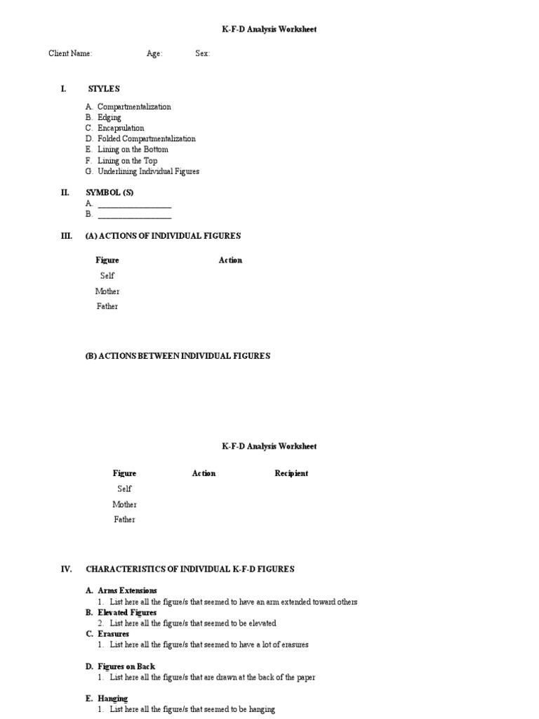KFD Analysis Sheet | PDF