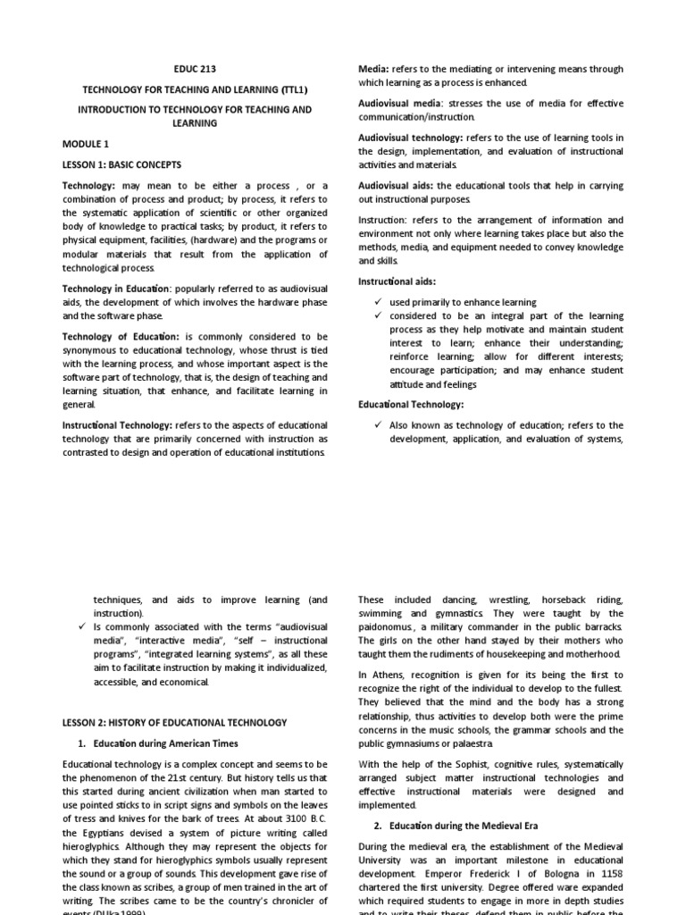 Educ 213 Modules | Download Free PDF | Educational Technology | Teaching Method