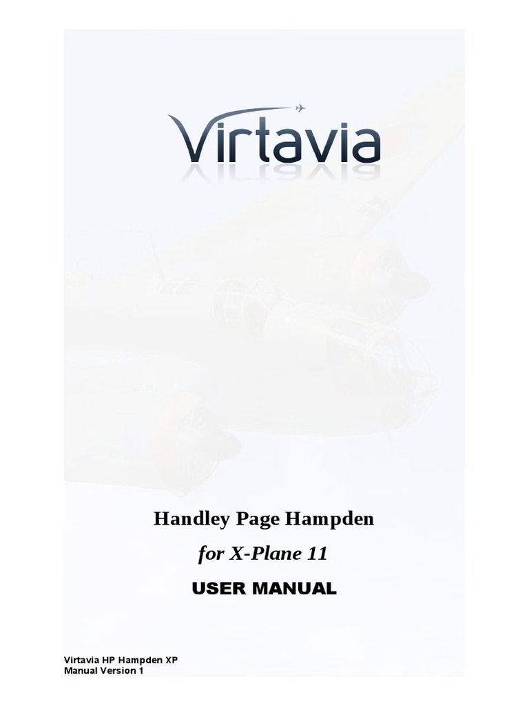Virtavia Hampden Pilot Operating Manual | PDF | Aircraft Flight Control ...