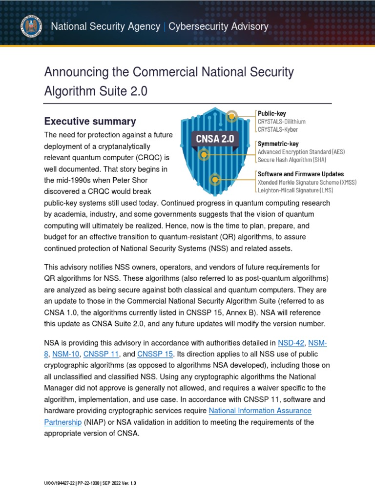 Csa Cnsa 20 Algorithms Pdf Pdf Security Engineering Applied Mathematics