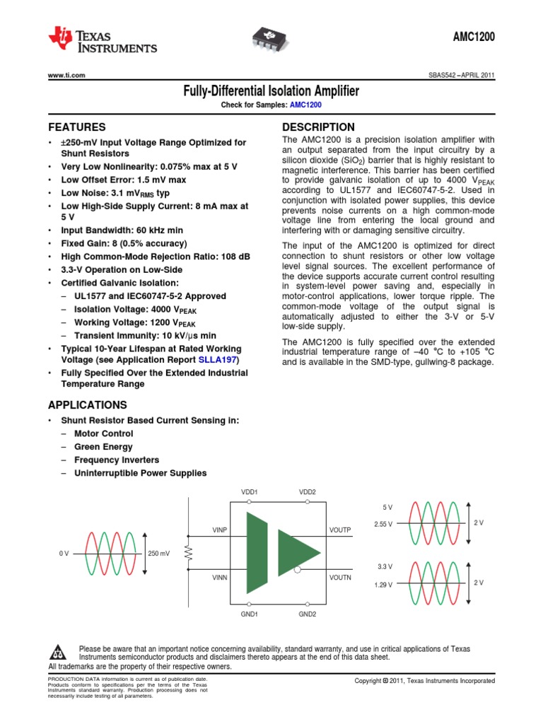 ACS1200 | PDF | Amplifier | Electrostatic Discharge