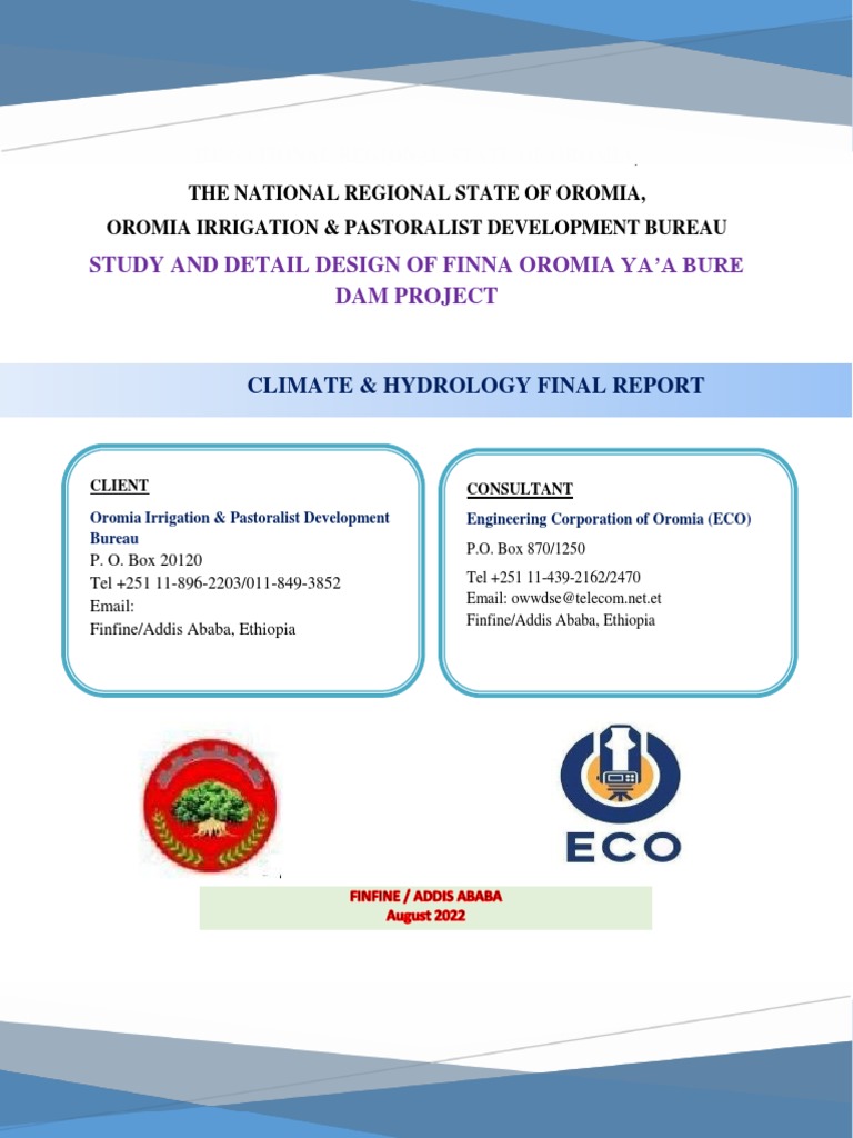 Ya'a Bure Climate & Hydrology Final Report August, 2022 | PDF ...