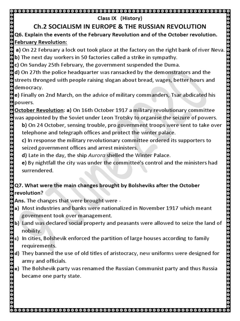 Key Events of Russian Revolution | PDF | Russian Revolution | Soviet Union