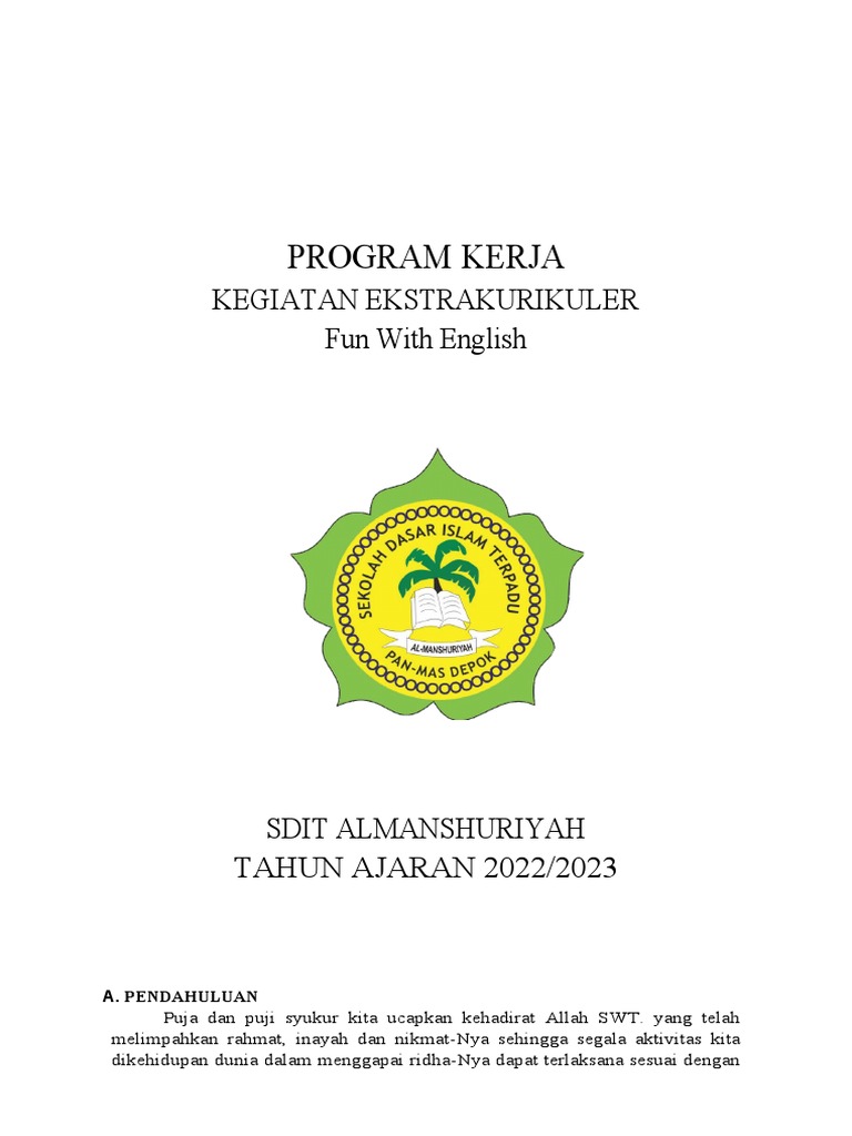 Program Kerja Fun With English | PDF