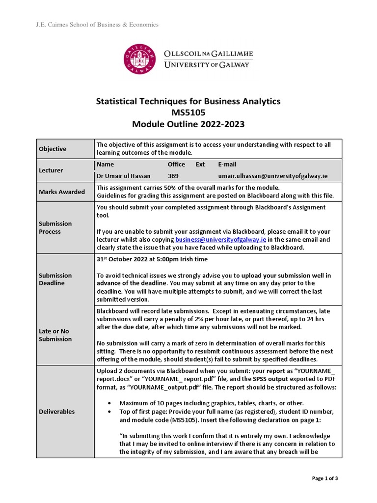 MS5105 Individual Assignment 2022-2023 | PDF | Plagiarism | Citation