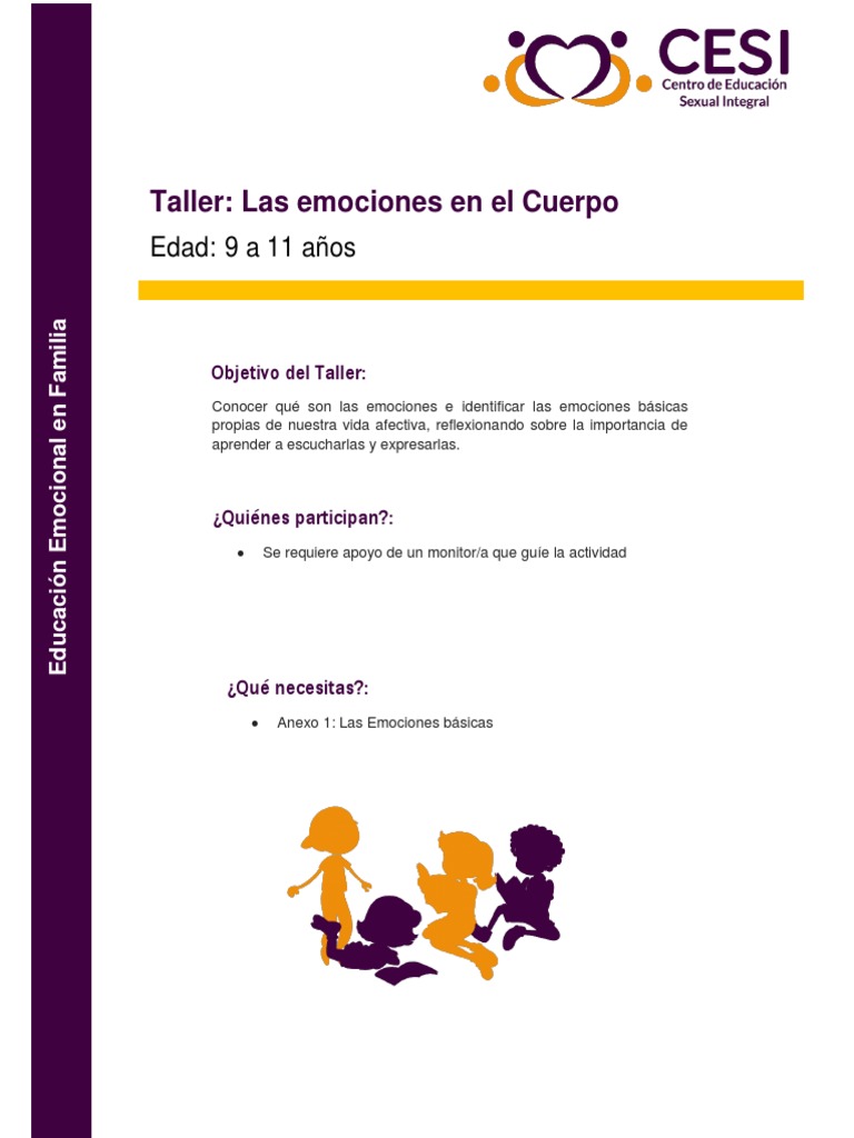 Las Emociones en El Cuerpo 4° A 6° Básico | PDF | Las emociones ...