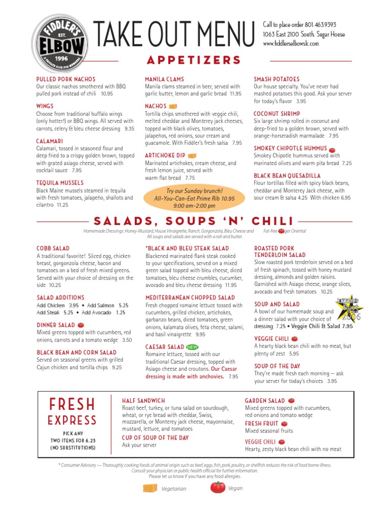 To Go Menu | PDF | Salad | Cooking