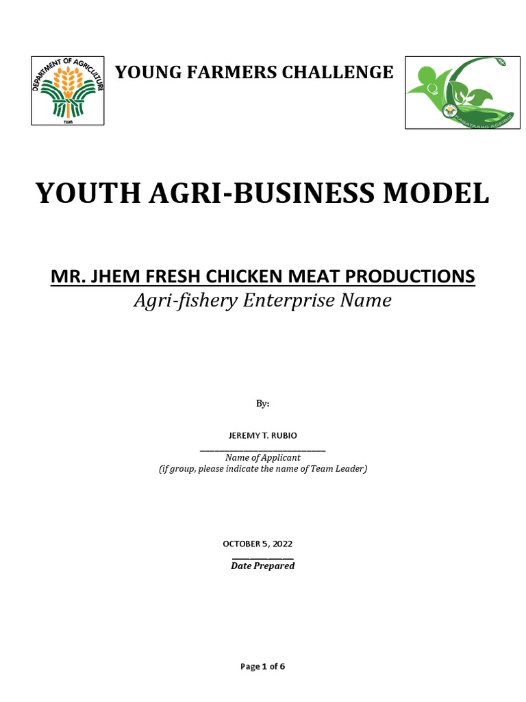 A 2022 Yfc BMC Template | PDF