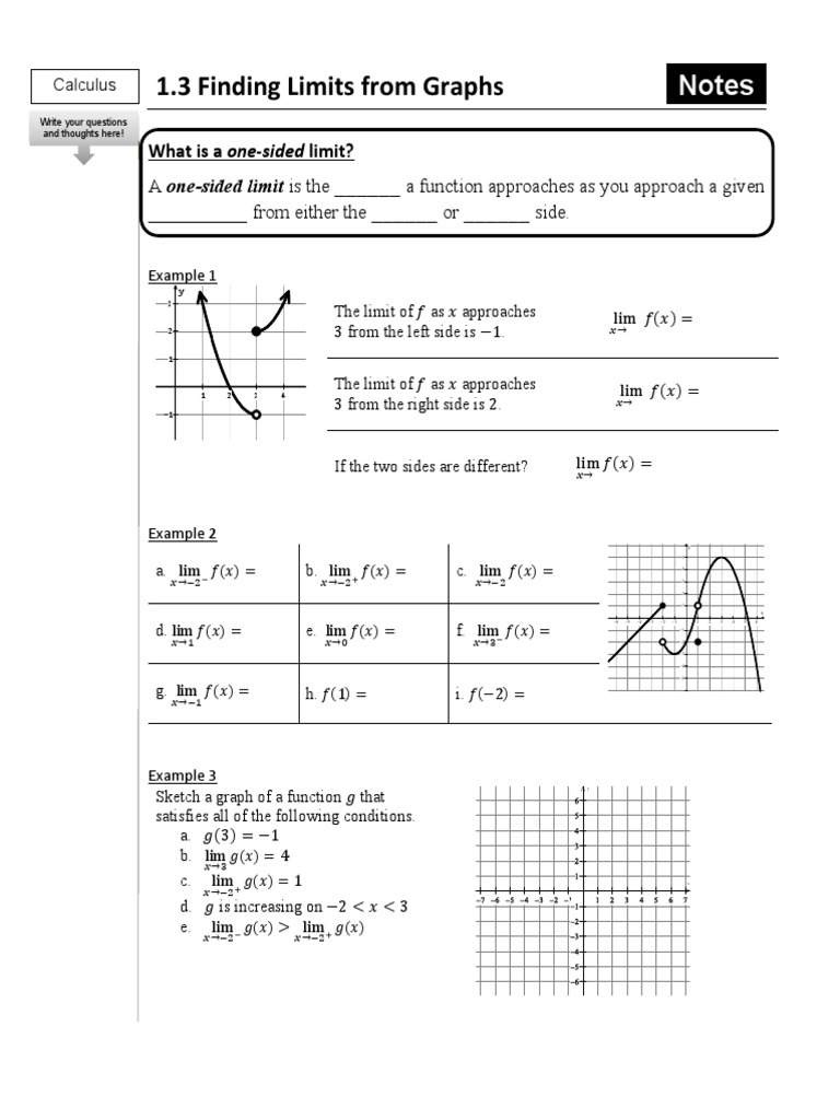 calc_1.3_packet | PDF | Function (Mathematics) | Mathematics