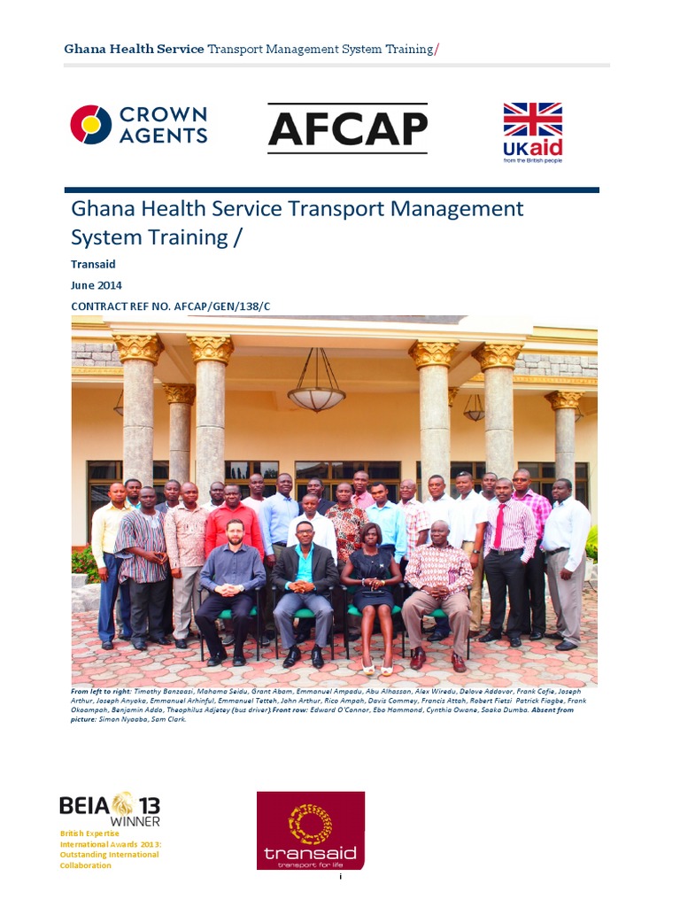 Ghana Health Service Transport Training | PDF | Performance Indicator ...