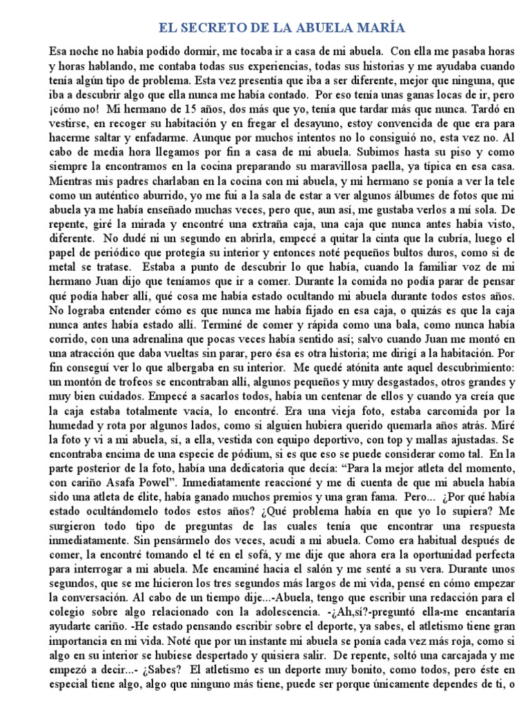 El Secreto de La Abuela María | PDF