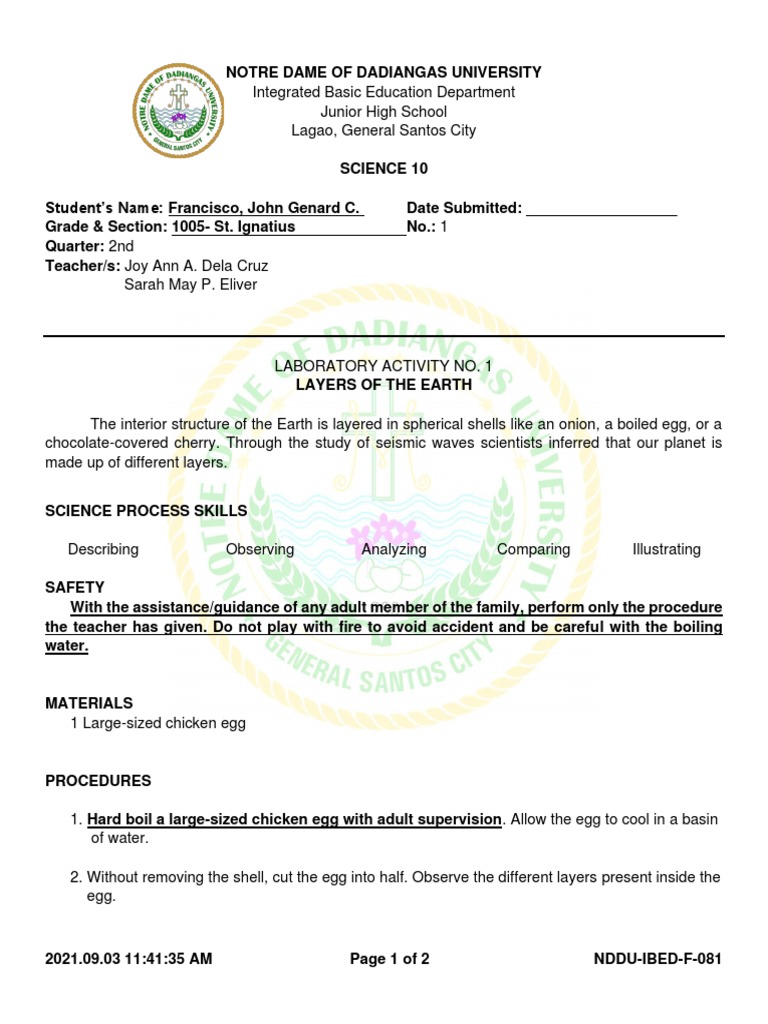 Modeling the Layers of the Earth: A Hands-On Science Activity Using ...