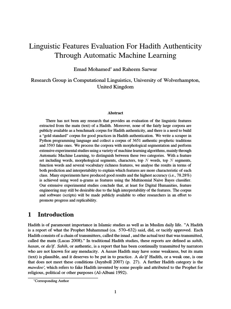 A Paper On Stylometric Differences Between Authentic and Fabricated ...
