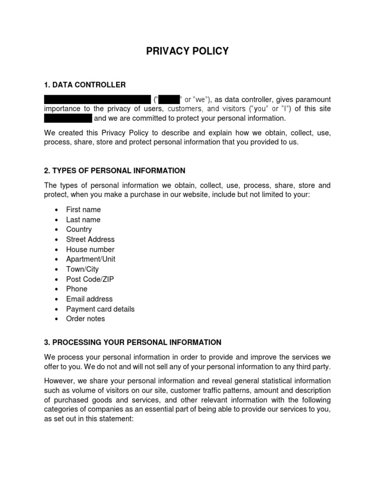 Privacy Policy | PDF | Privacy | Privacy Policy