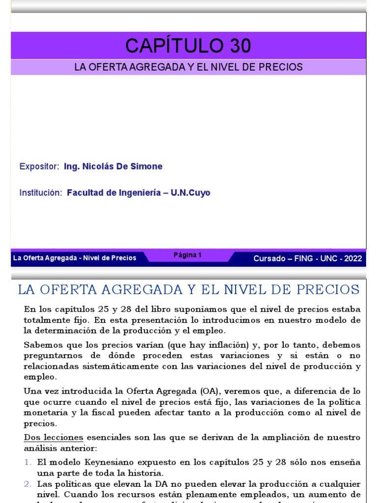 Oferta Agregada y Nivel de Precios | PDF | Oferta (economía) | Precios