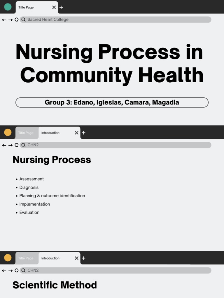 Nursing Process in CHN | PDF | Medical Diagnosis | Nursing