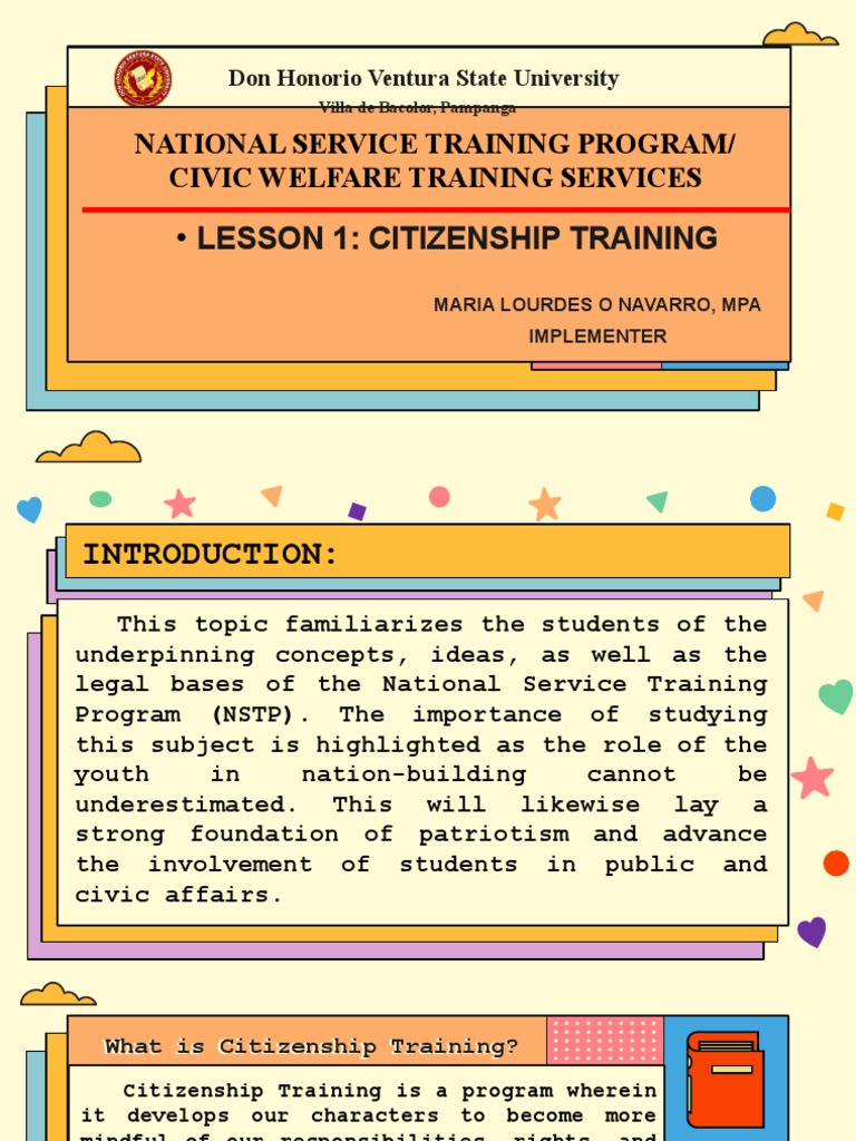 Lesson 1 | PDF | Citizenship | Reserve Officers' Training Corps