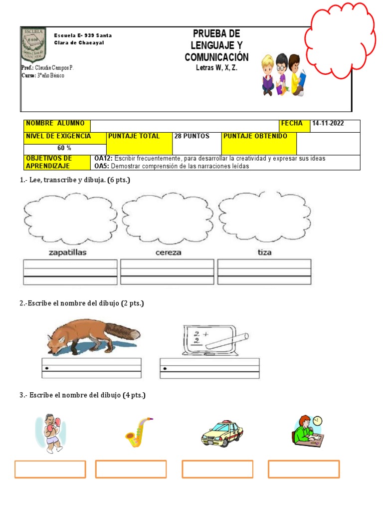 Prueba X, W, Z | PDF