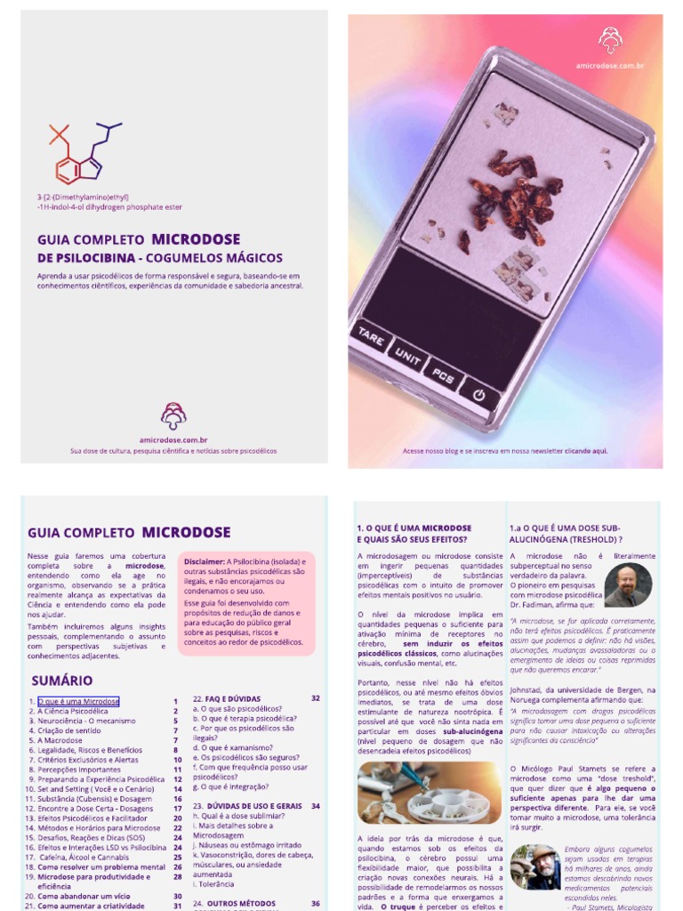 TMC - Microdose Guia | PDF | Alucinógeno | Psilocibina