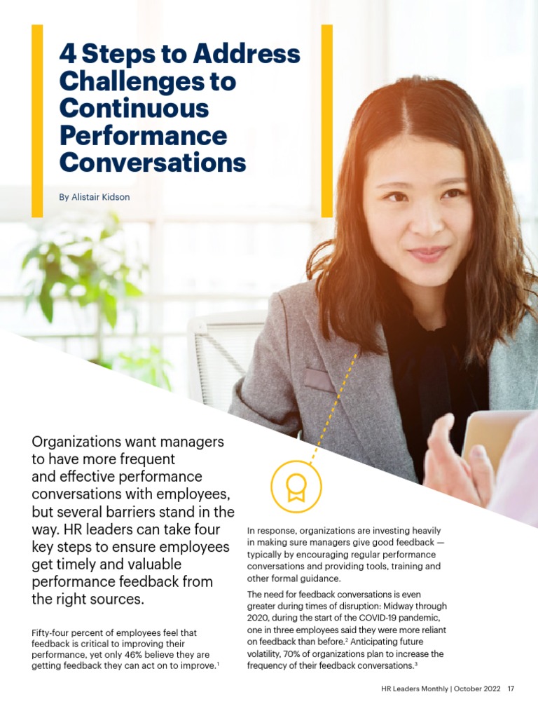 4 Steps To Address Challenges To Continuous Performance Conversations ...