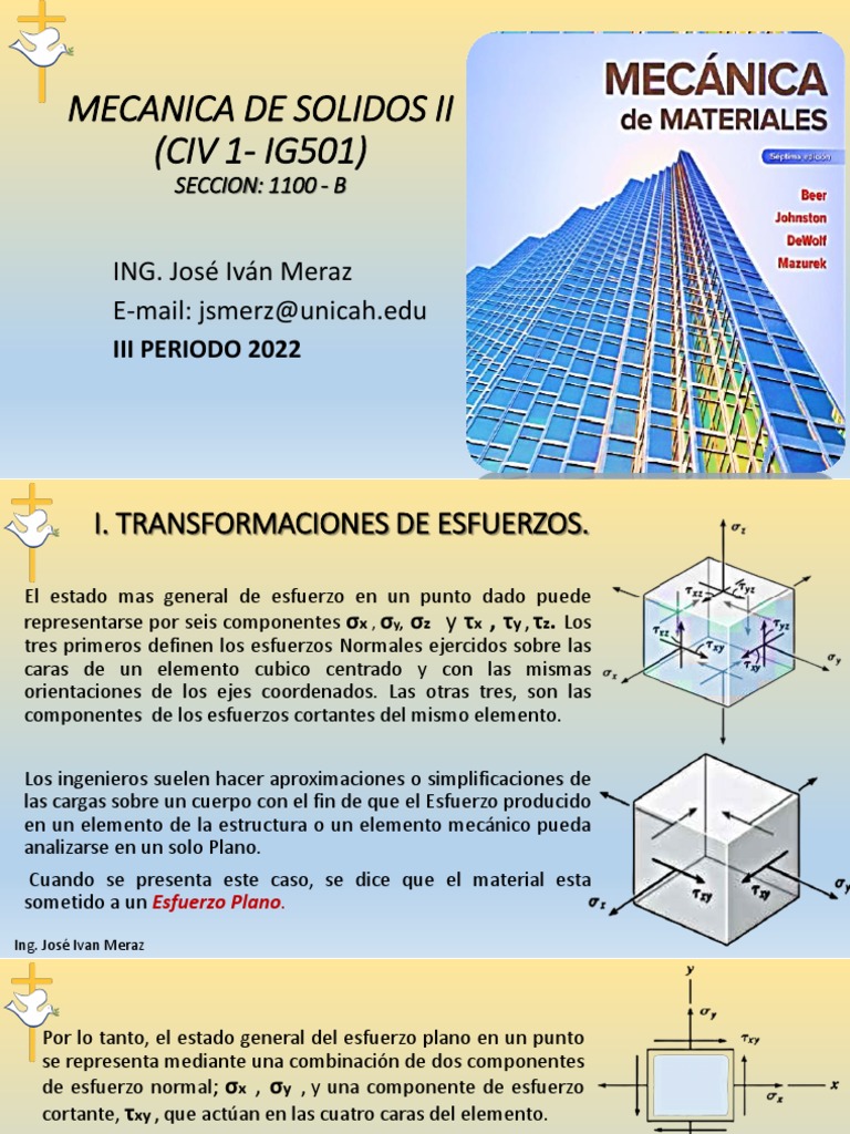 Transformacion de Esfuerzos | PDF | Ingeniería mecánica | Física ...