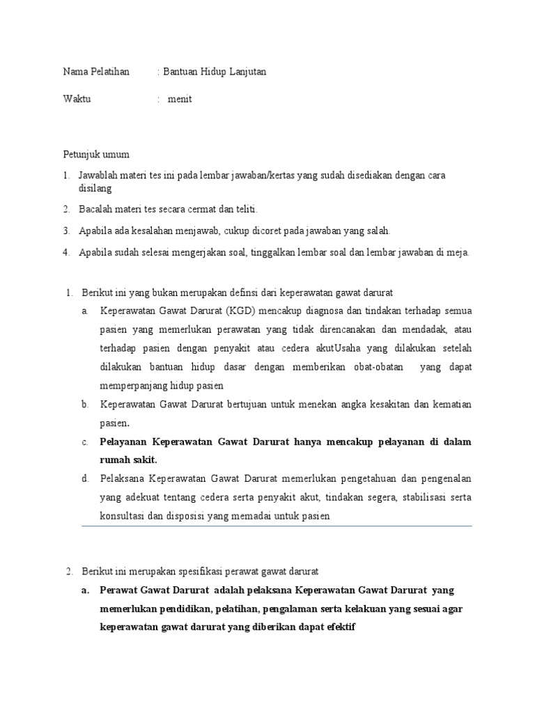 Soal BHL Fix Banget | PDF