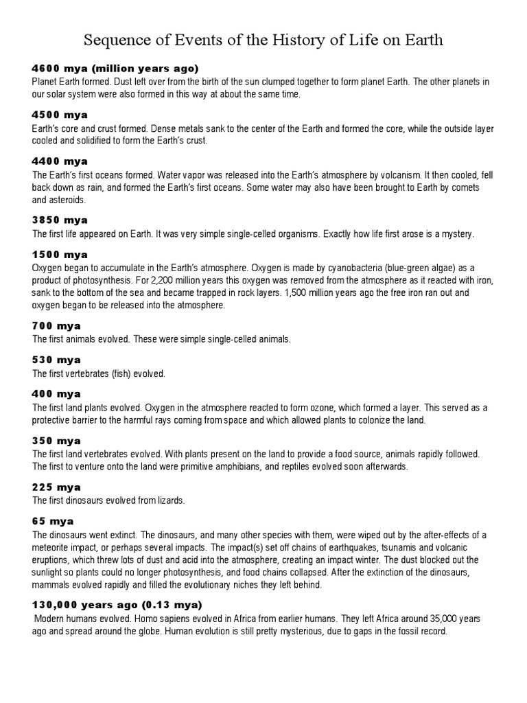 History in The Development of The Concept of Life | PDF | Earth | Fossil