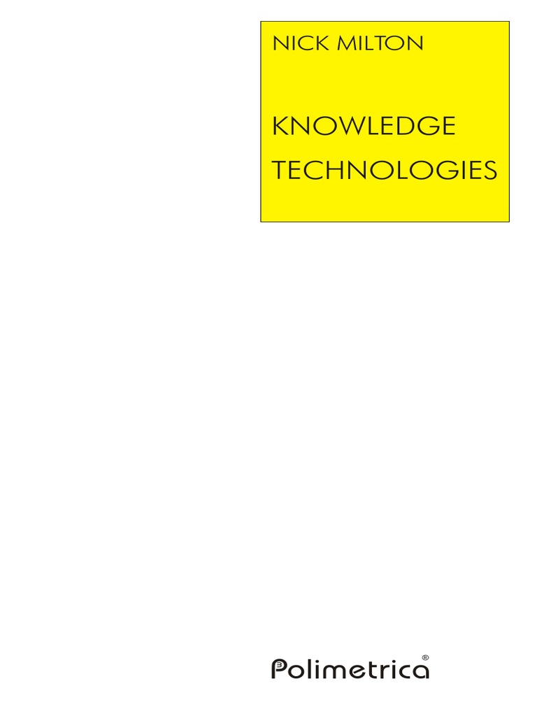 Knowledge Technologies, Nick Milton (Cc-By-Nc-3.0) (2008) | PDF ...