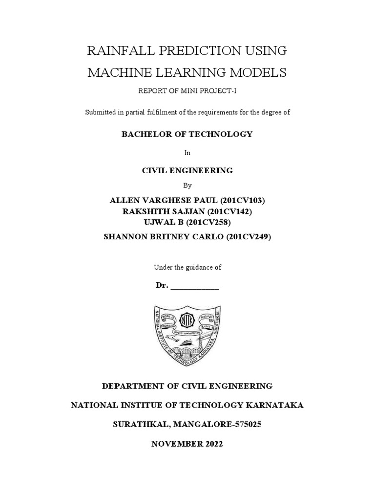 Mini Project Template | PDF | Science | Civil Engineering