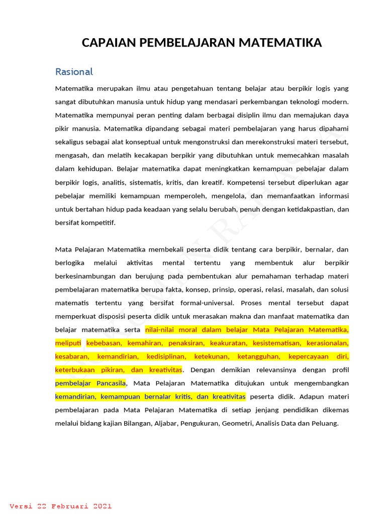 CP Matematika (Lambang) | PDF